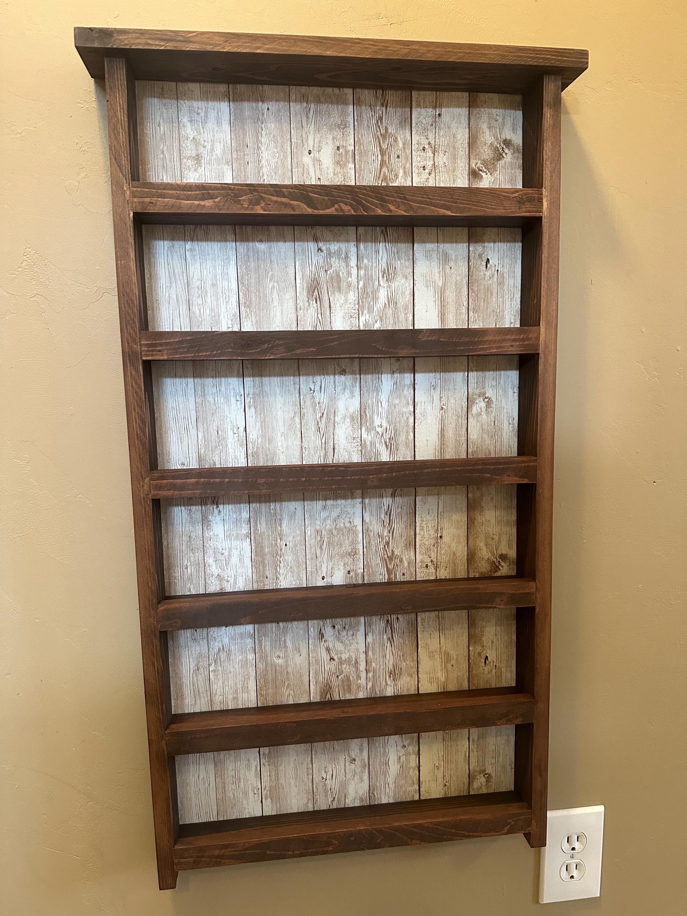18 Vertical Belt Buckle Display 33hx18.25wx2.5d Rustic Barnwood Style ...