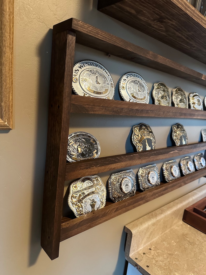 18 Belt Buckle Display Shelf/rack 17.5 Tall X 35 Wide X 2.5 Deep - Etsy