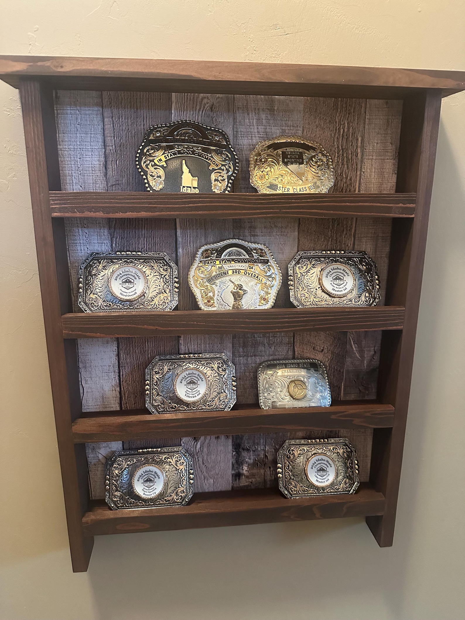 12 Vertical Belt Buckle Display Shelf - 33.5 X 18.25 X 2.5 Faux ...