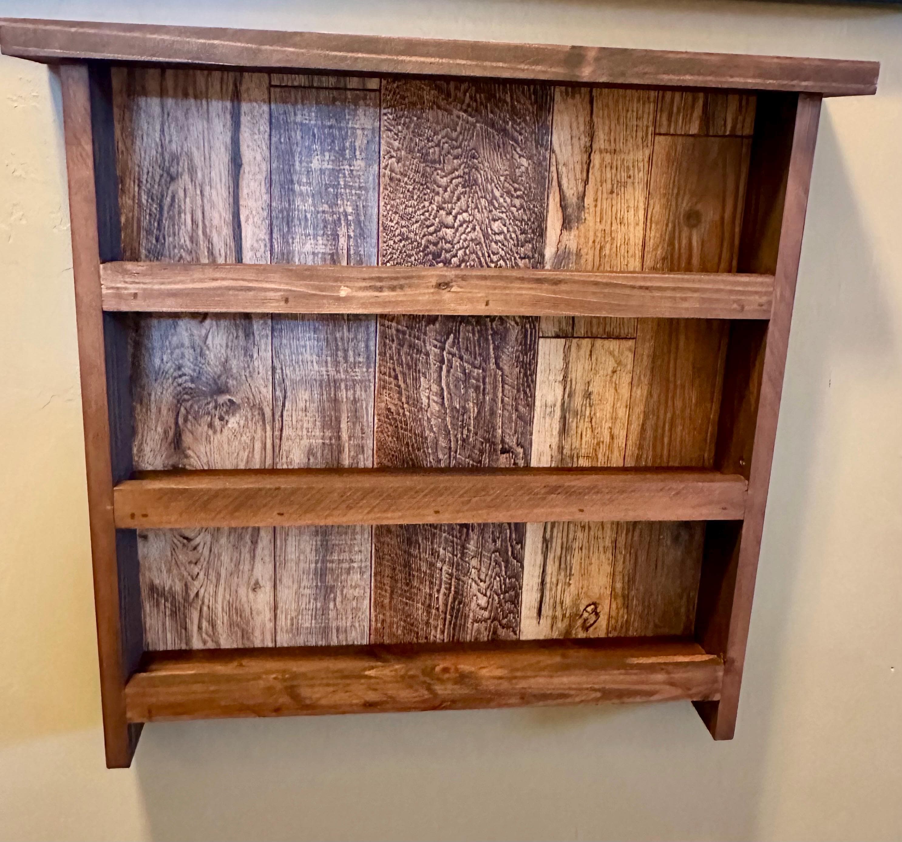 9 Belt Buckle Display Shelf 18.5H X 18.25W X 2.5D Rustic Barnwood Style ...