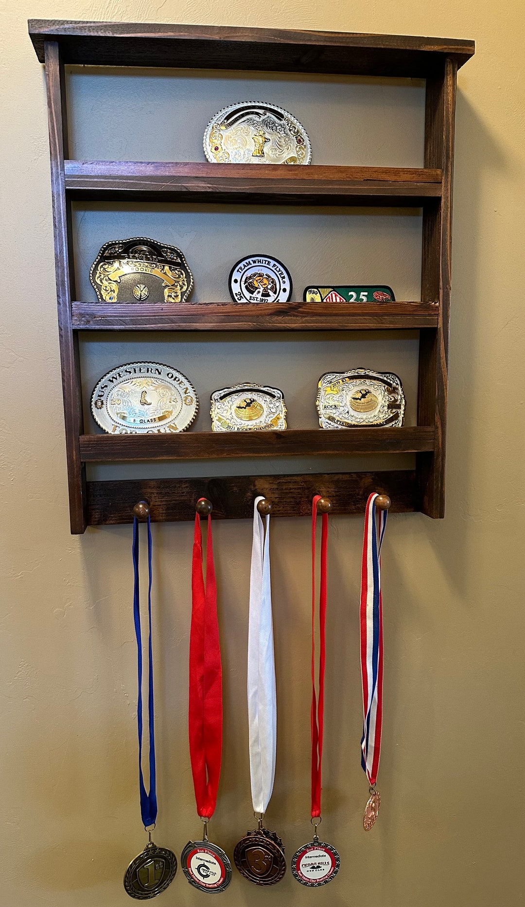 Belt Buckle Display Shelf/rack 20.5 Tall X 17.25 Wide X 2.5 Deep - Etsy