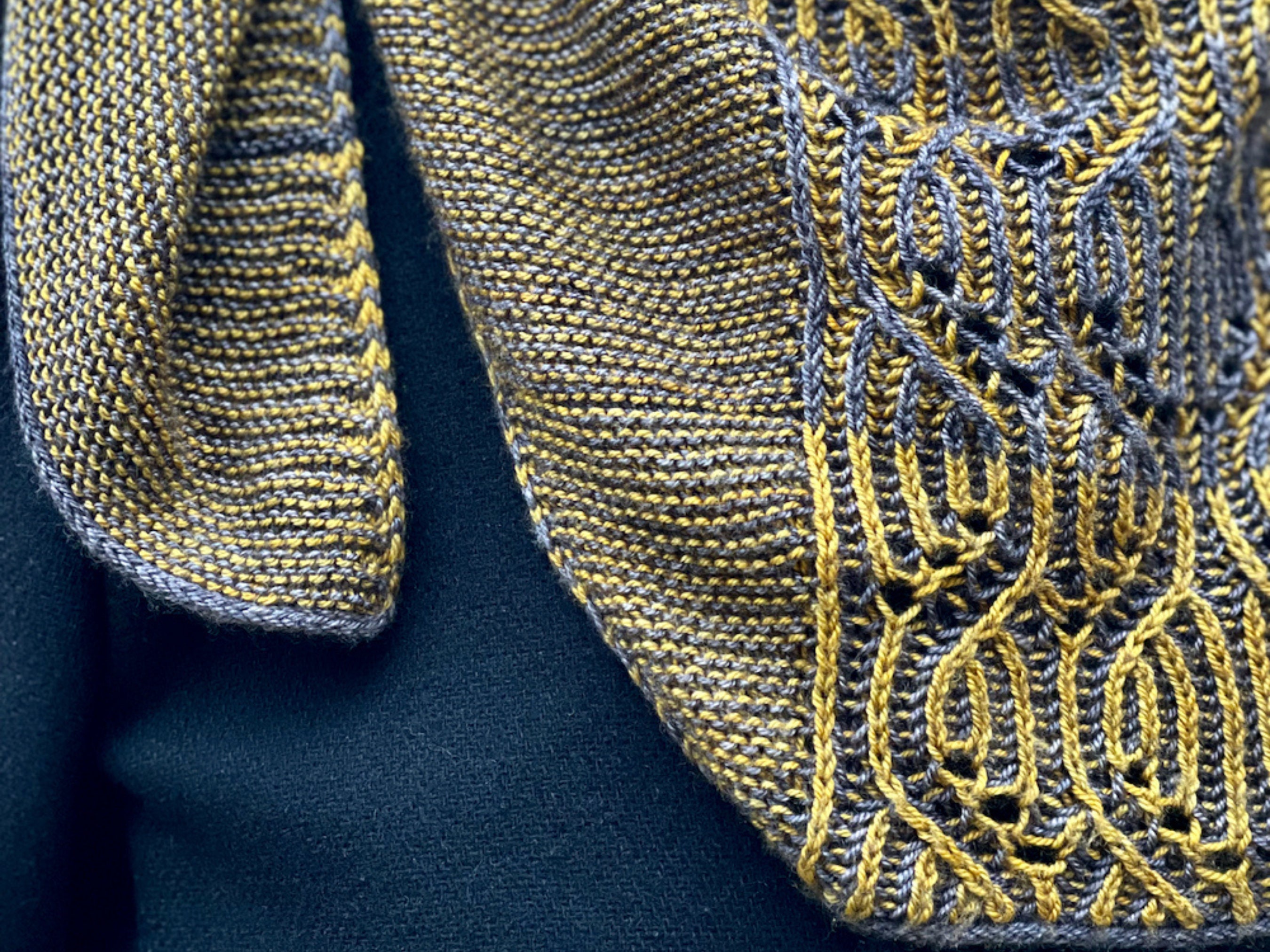 BRIOCHE Shawl Knitting Pattern – Fingering 4ply – PDF Pattern ...