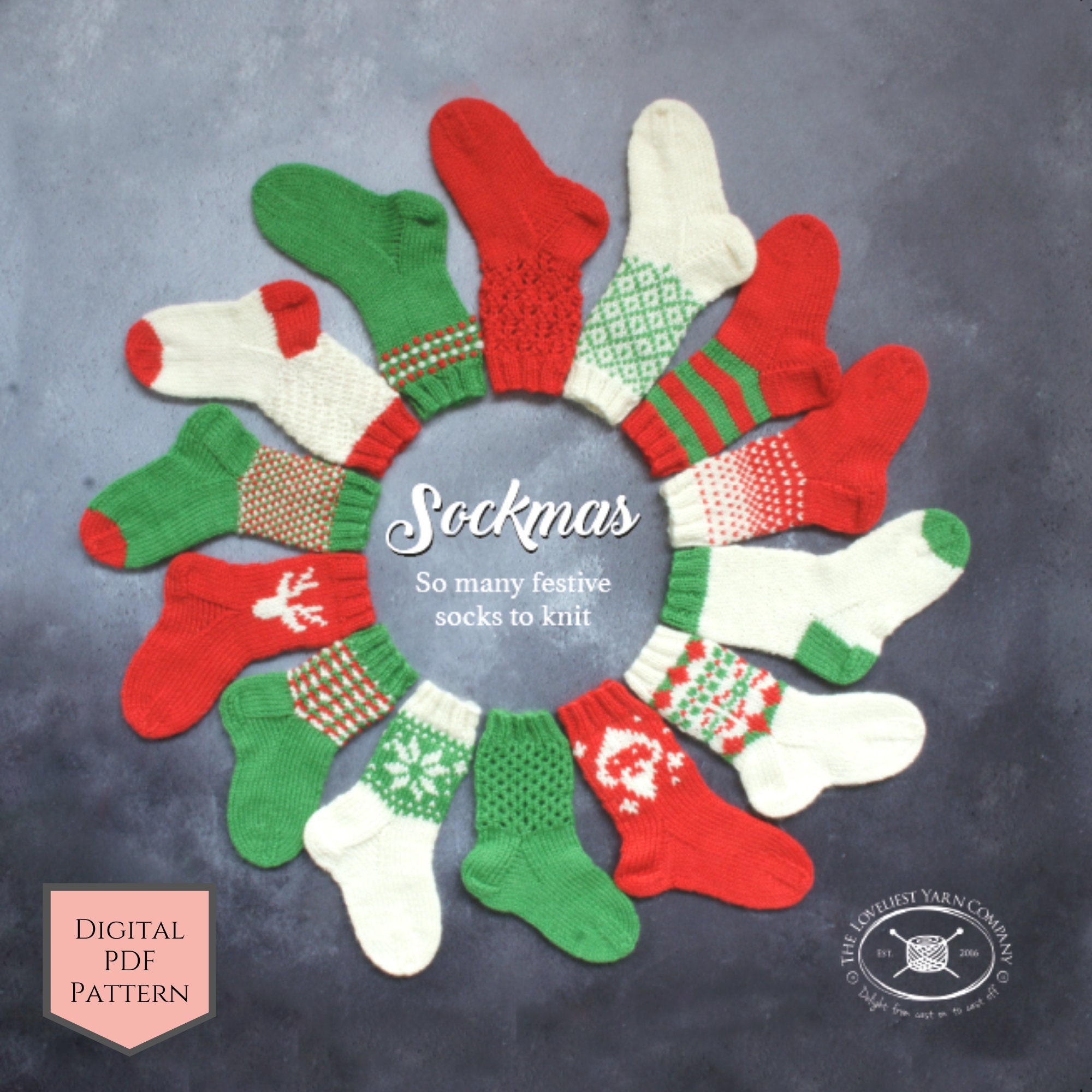 DECORATIVE FESTIVE Sock Knitting Pattern Book. Knit 25 Mini-socks for ...