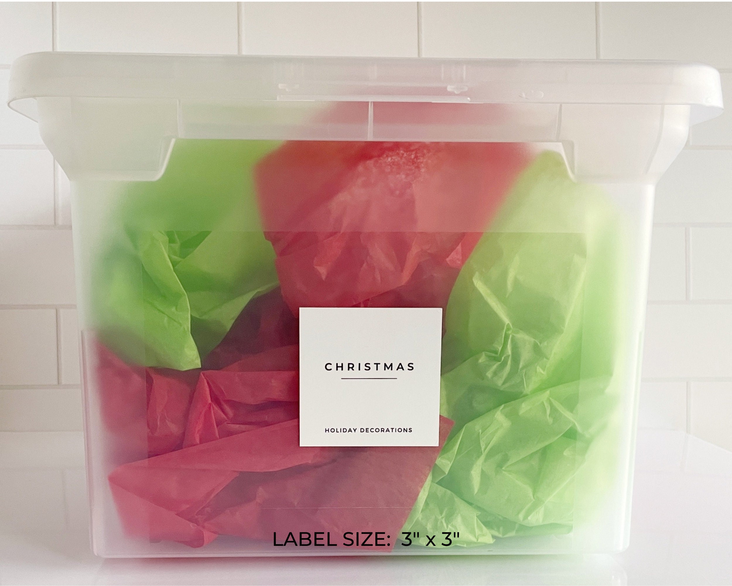 Holiday Storage Labels Seasonal Storage Labels Customized Storage ...