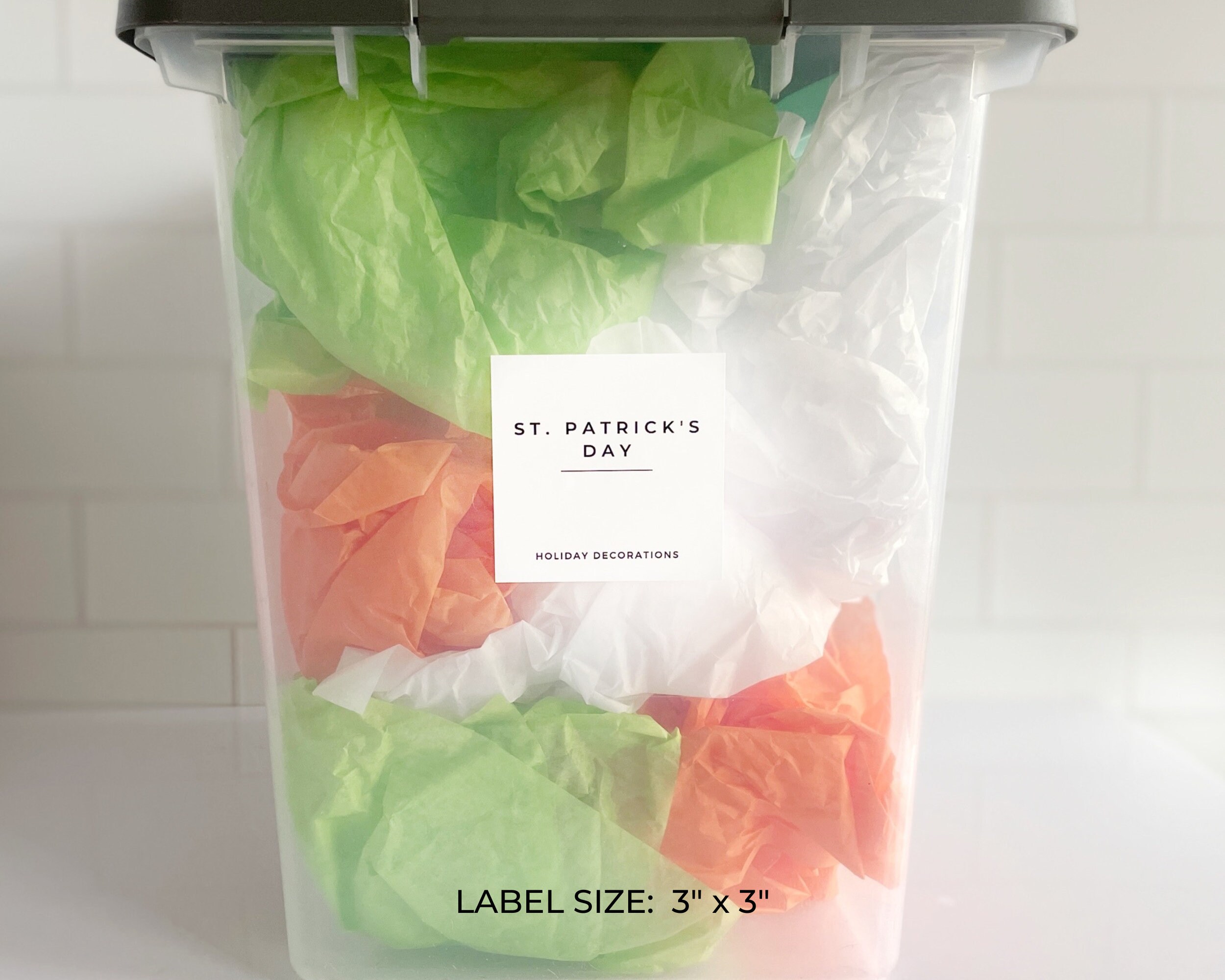 Holiday Storage Labels Seasonal Storage Labels Customized Storage ...