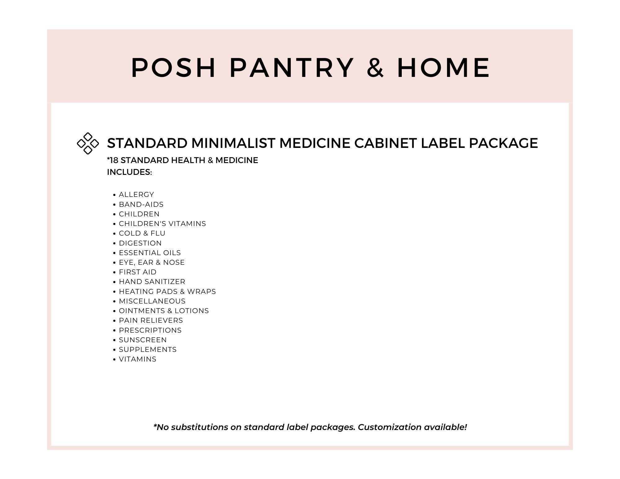 Medicine Cabinet Labels Health and Medicine Labels Home Organization ...