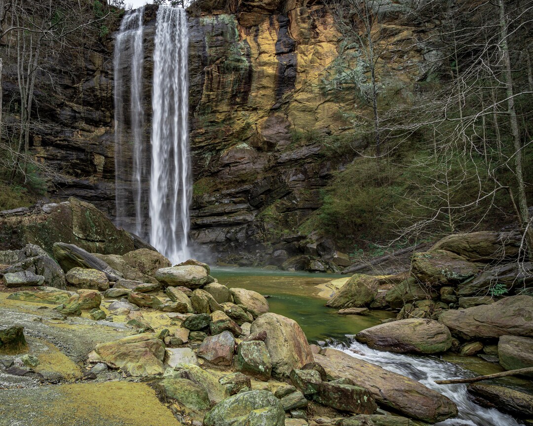 Photograph of Toccoa Falls / Waterfall Print / Canvas Print / - Etsy