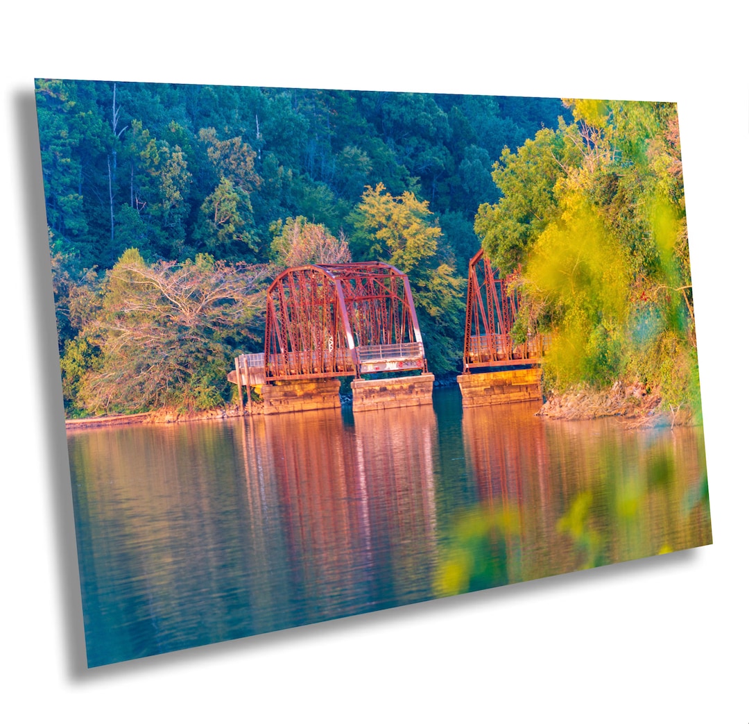 Tugaloo River Bridge at Sunset, South Carolina Wall Art, Lake Hartwell ...