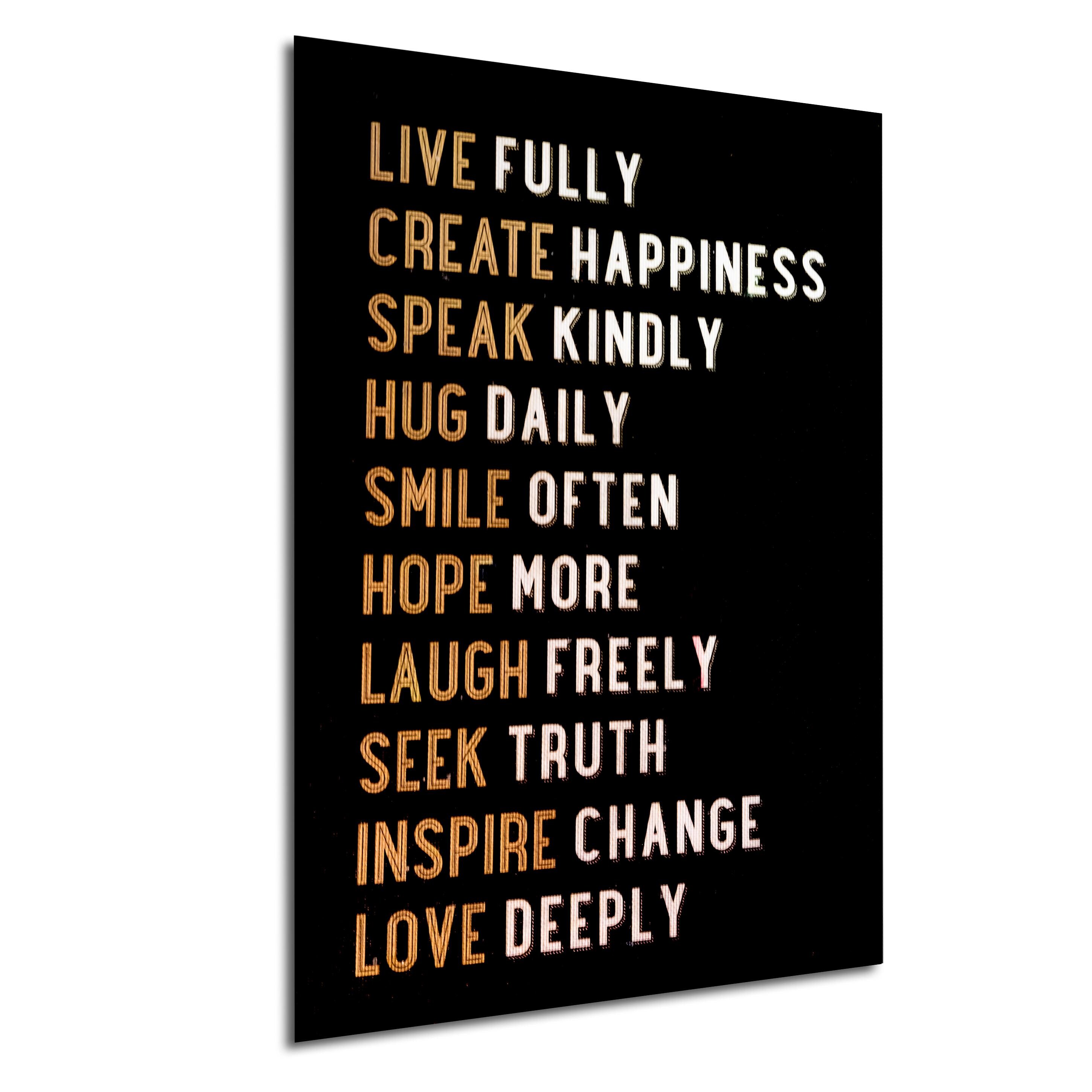 Live Fully Motivational Wall Art, Positive Decor, Gift for Her ...