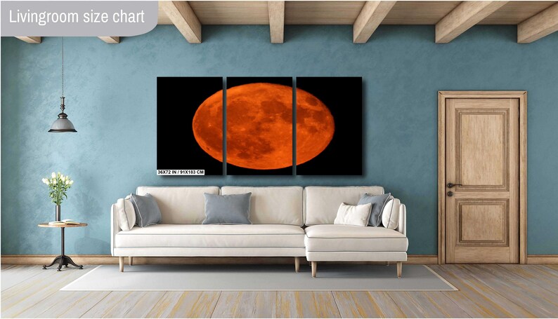 Harvest Moon Photography Print: Minimalist Home Decor - Etsy