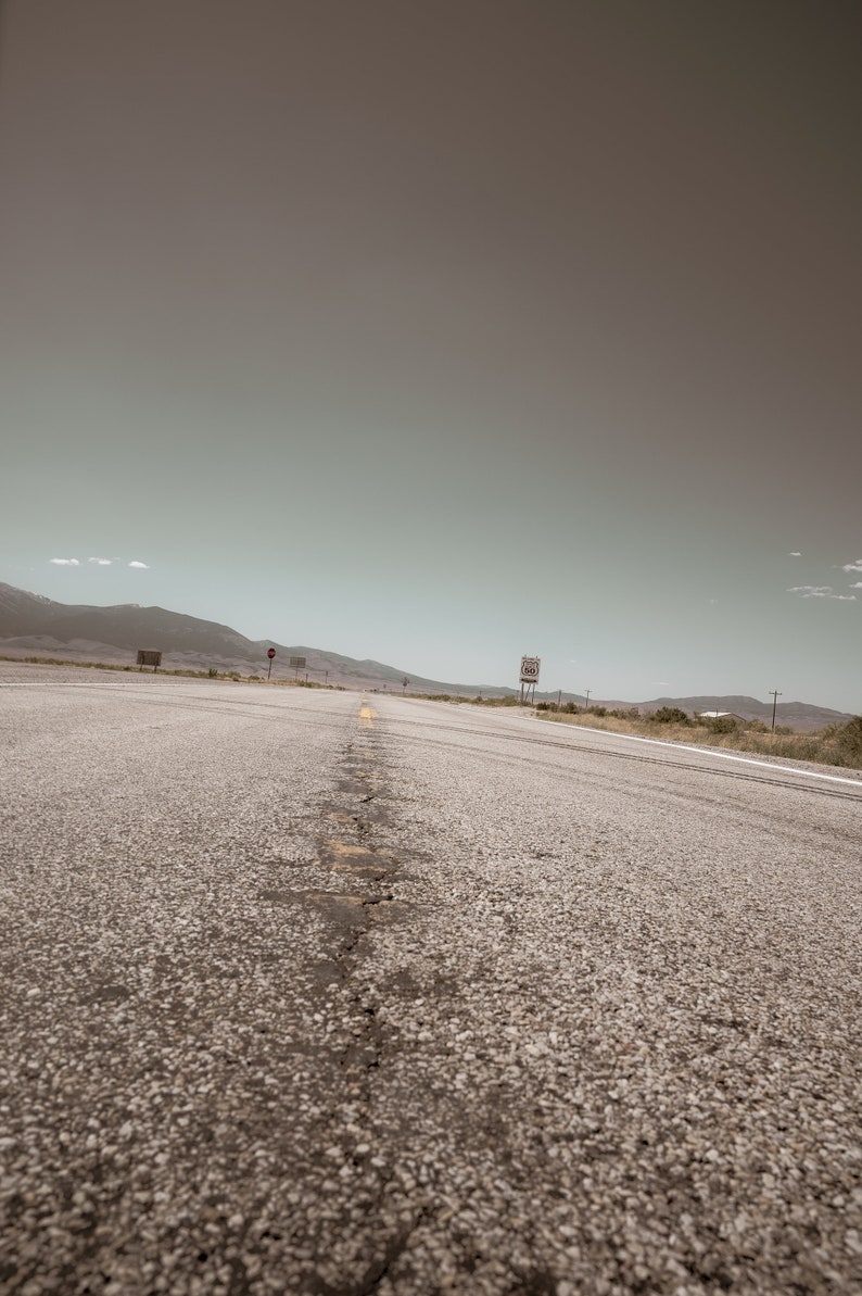 Into the Wild Unknown on the Desert Highway, Long Empty Road Trip ...