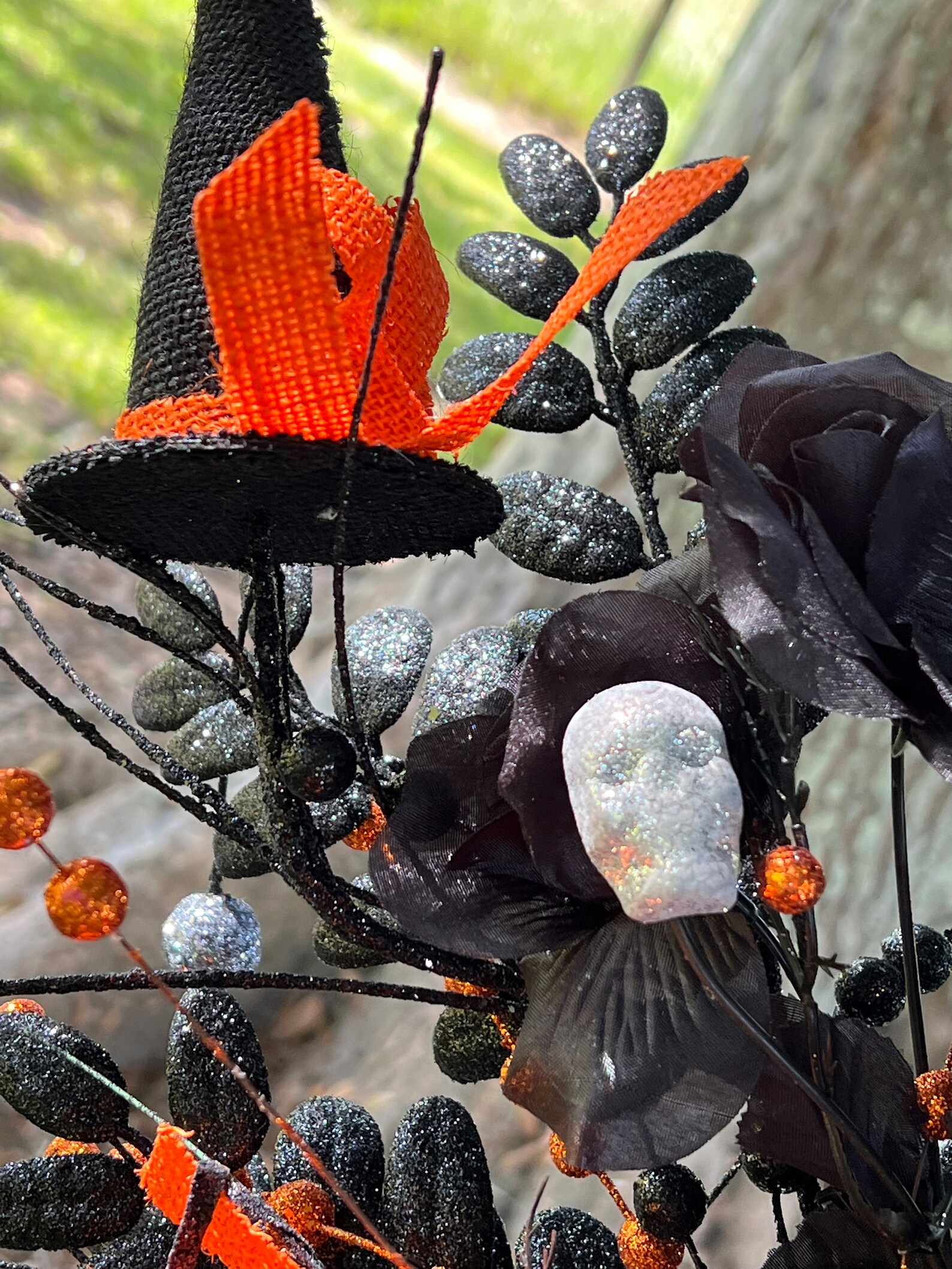 Halloween Witches Broom Front Door Swag, Witches Broom Attachment ...