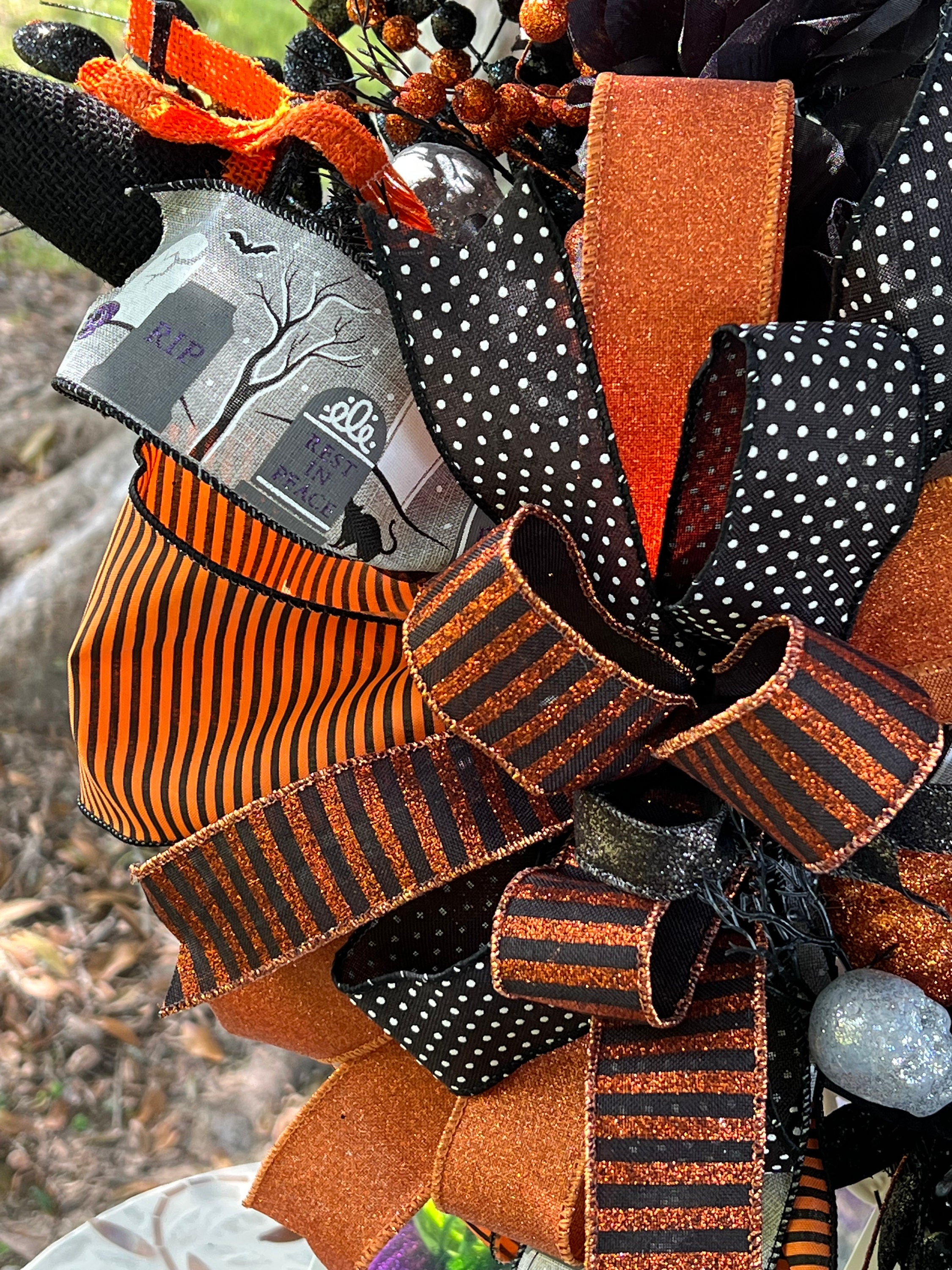 Halloween Witches Broom Front Door Swag, Witches Broom Attachment ...