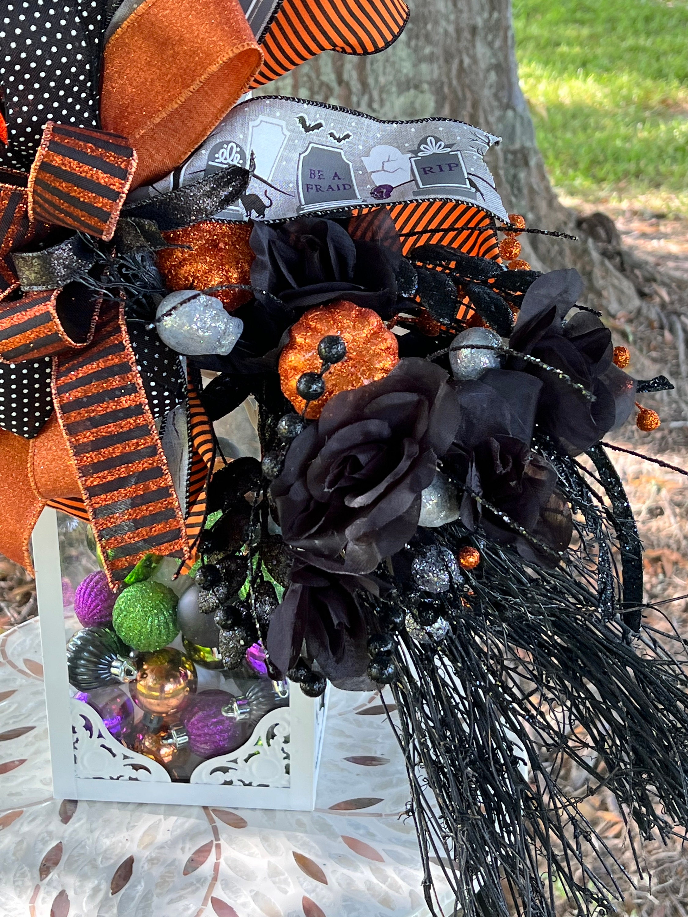 Halloween Witches Broom Front Door Swag, Witches Broom Attachment ...