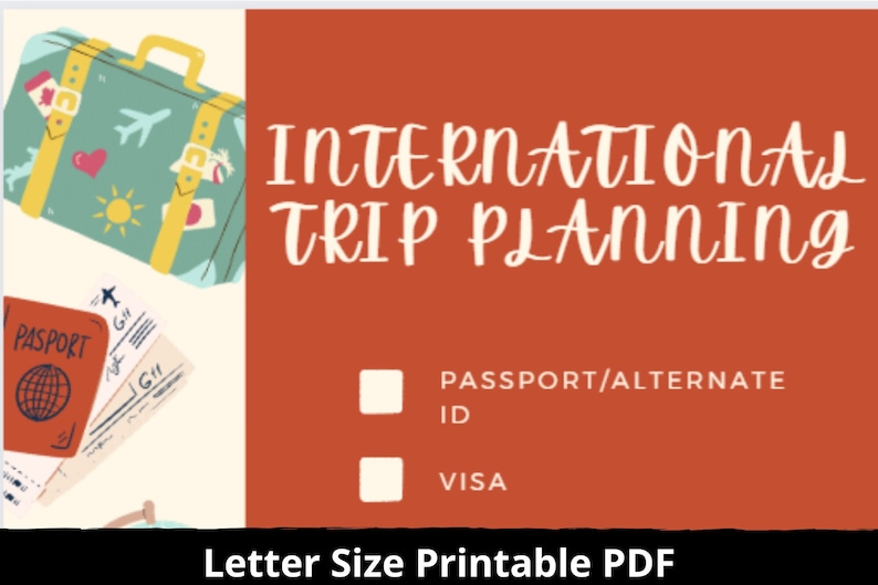 International Packing List - Printable Packing List - Travel List ...