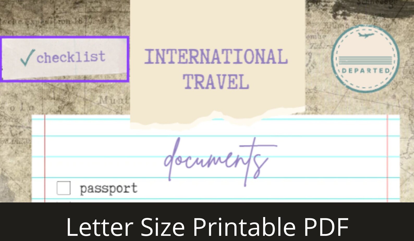 International Travel Packing Checklist - Packing List - Abroad Packing ...