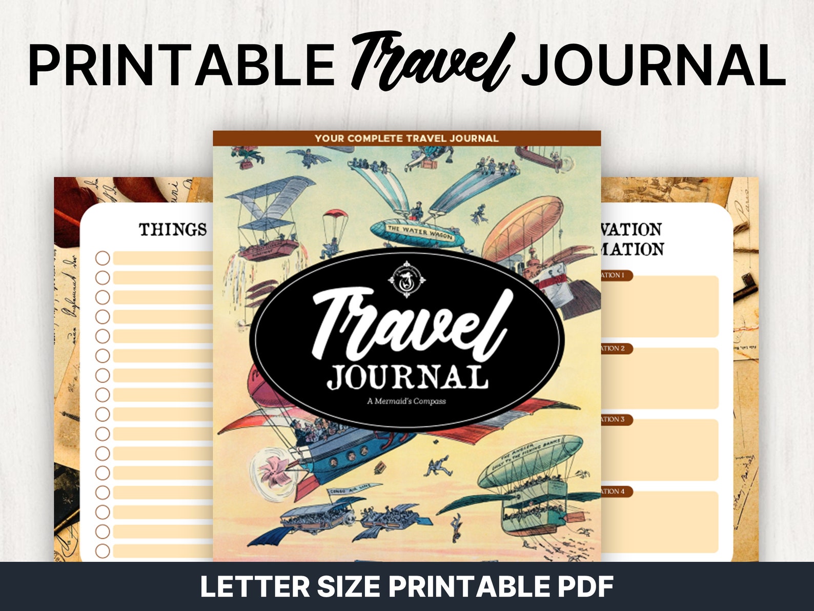 Travel Journal Printable - Travel Journal - Vacation Journal - Vacation ...
