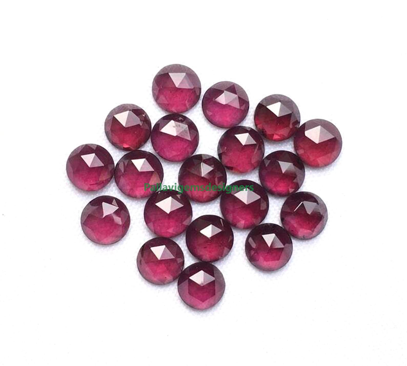 Rare Hyderabad Red Garnet Rose Cut Round Jewelry Making Calibrated ...