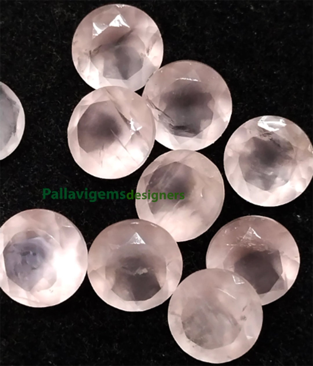 Natural Rose Quartz Faceted Round Calibrated Loose Gemstone 3,4,5,6,7,8 ...