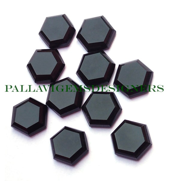Natural Black Onyx Hexagon Shape Step Cut Faceted Calibrated - Etsy