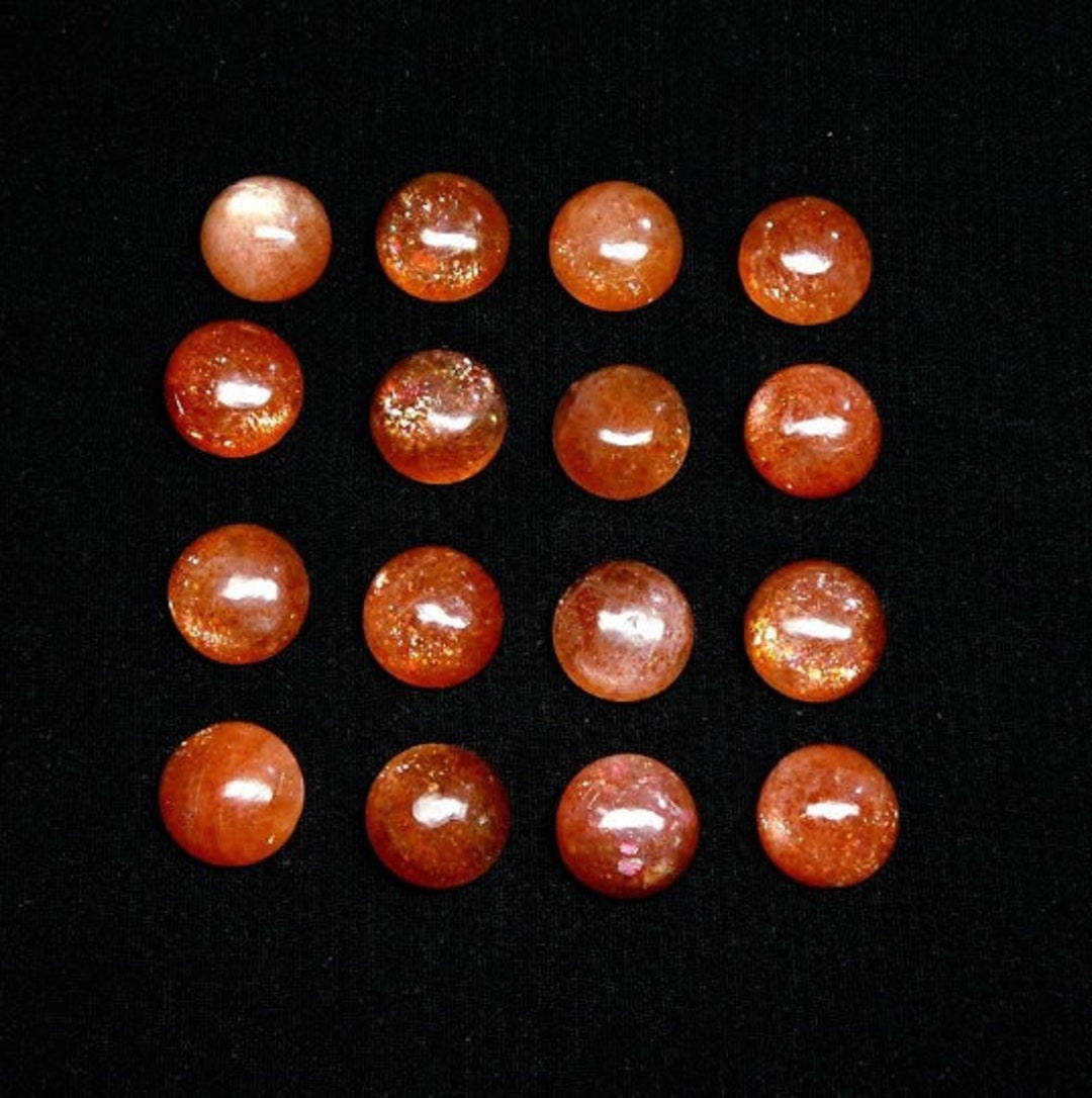 Natural Shiny Oregon Sunstone Round Calibrated Loose Jewelry Making ...