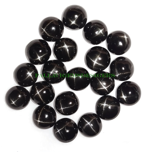 Natural Black Star Diopside Round Shape Flat Back Calibrated - Etsy