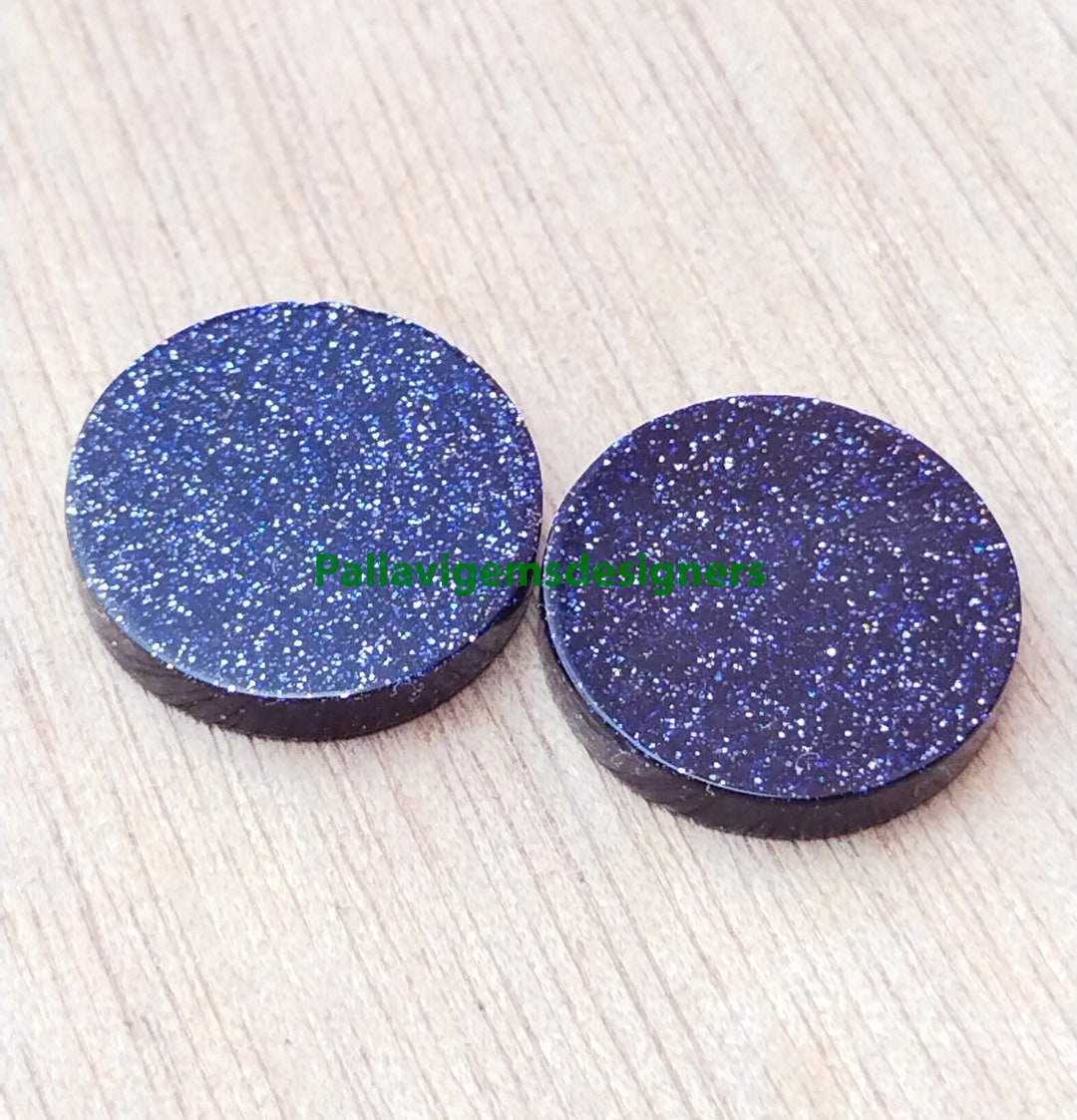 Natural Blue Sunstone Flat Round Coin Calibrated Loose Round Discs ...