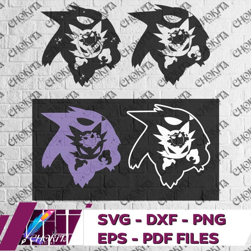 Gengar Silhouette Svg - Etsy