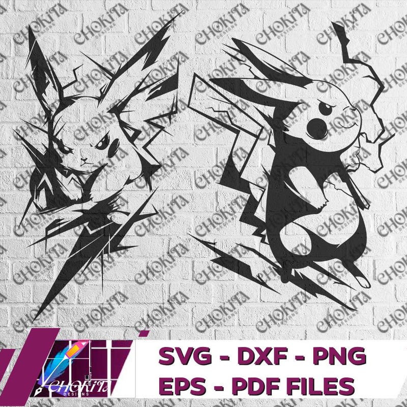 Pikachu Outline - Etsy