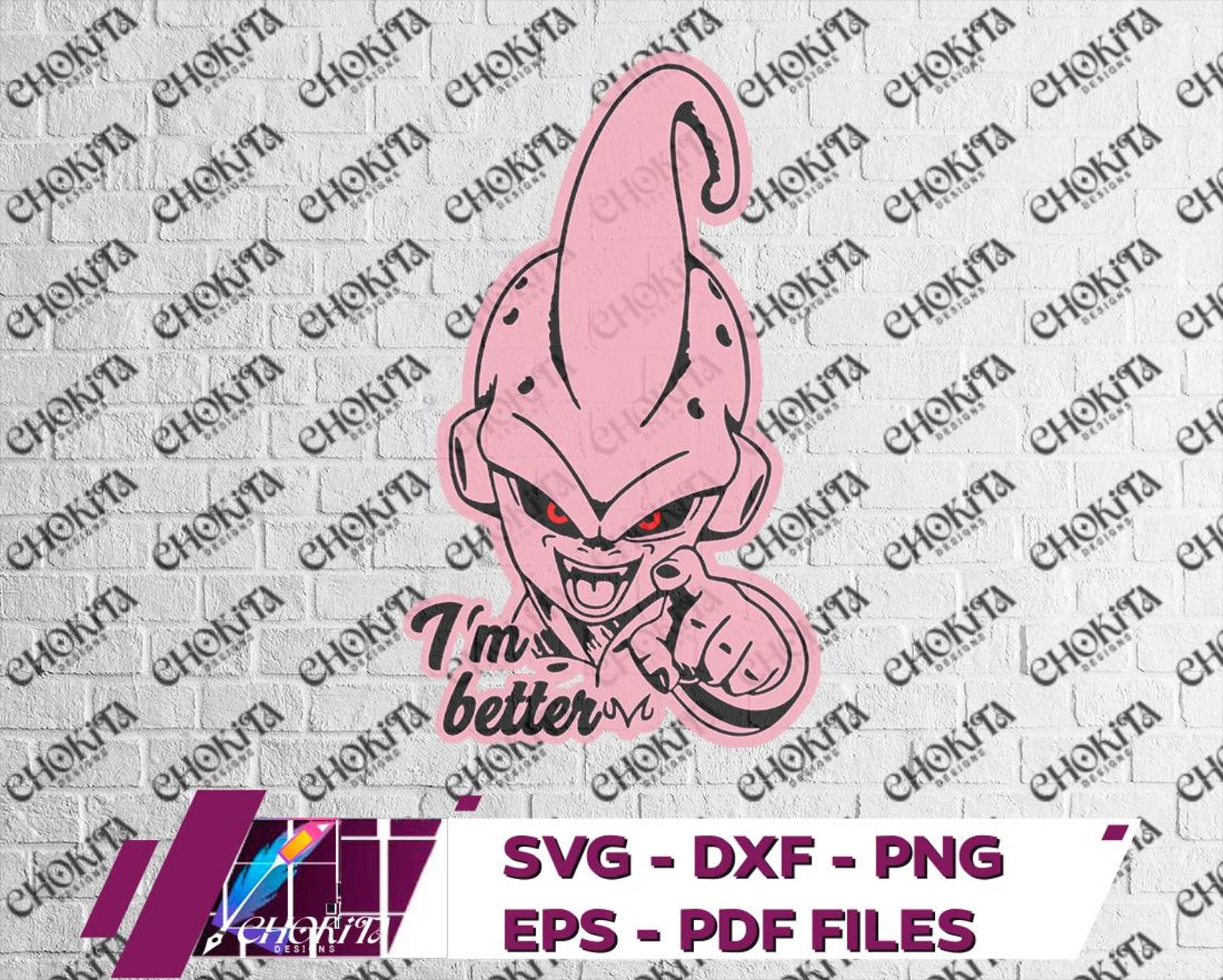Majin Boo SVG, Boo Svg, Logo Majin Boo Svg, Files for Cutting Svg, Dxf ...