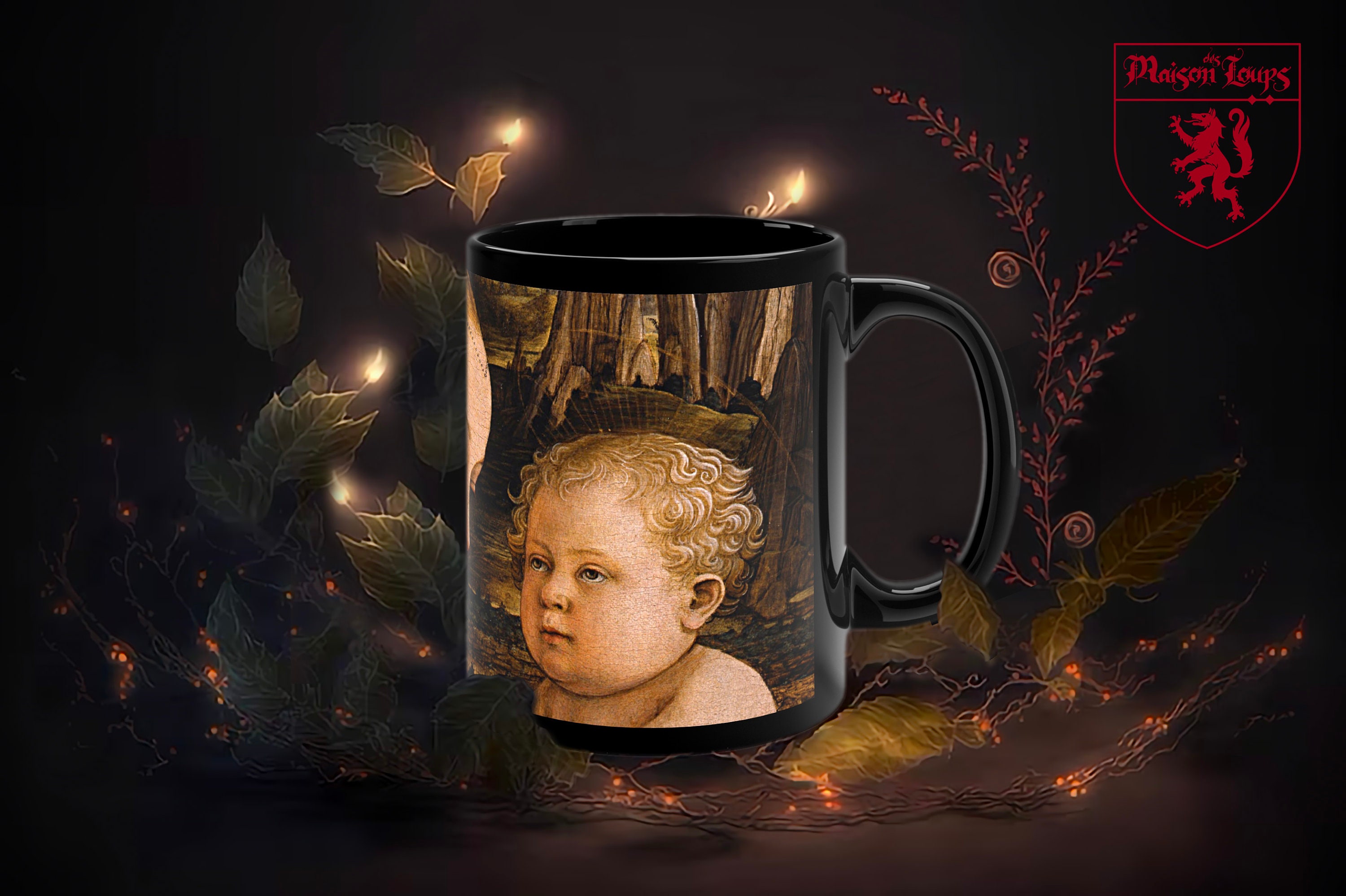 Madonna and Child by Filippo Lippi, Black Mug - Europe - Etsy