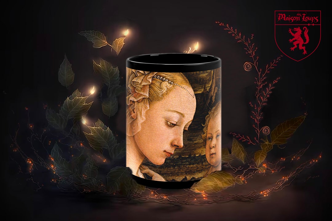 Madonna and Child by Filippo Lippi, Black Mug - Europe - Etsy