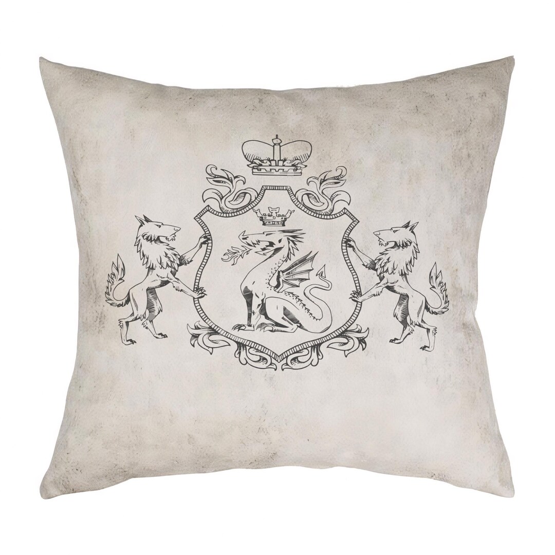 Wolf and Dragon Arms 40cm X 40cm Faux Leather Cushion Cover - Etsy