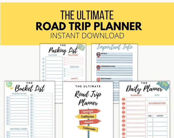 Road Trip Planner Family Road Trip Planner Printable Road - Etsy