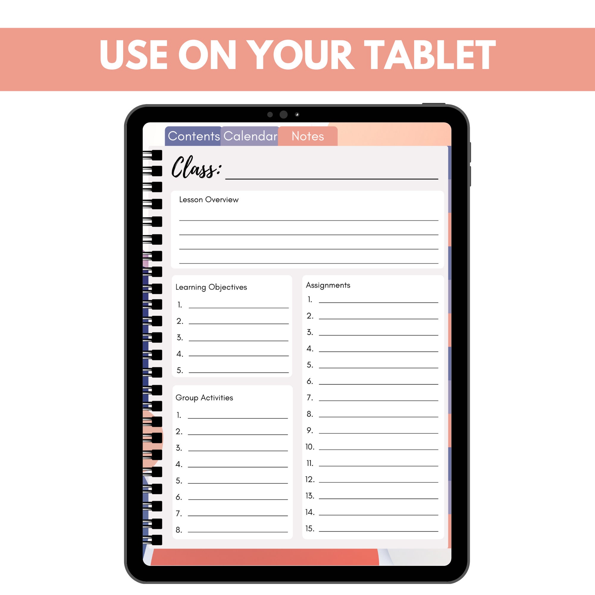 Digital Teacher Planner, PDF Planner, iPad Planner, Goodnotes Planner ...