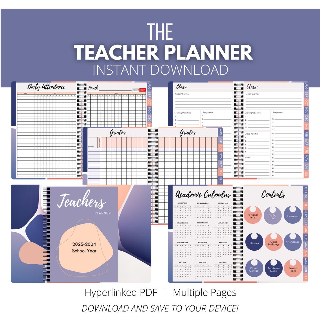 Teacher Planner, Digital Teacher Planner, PDF Planner, iPad Planner ...