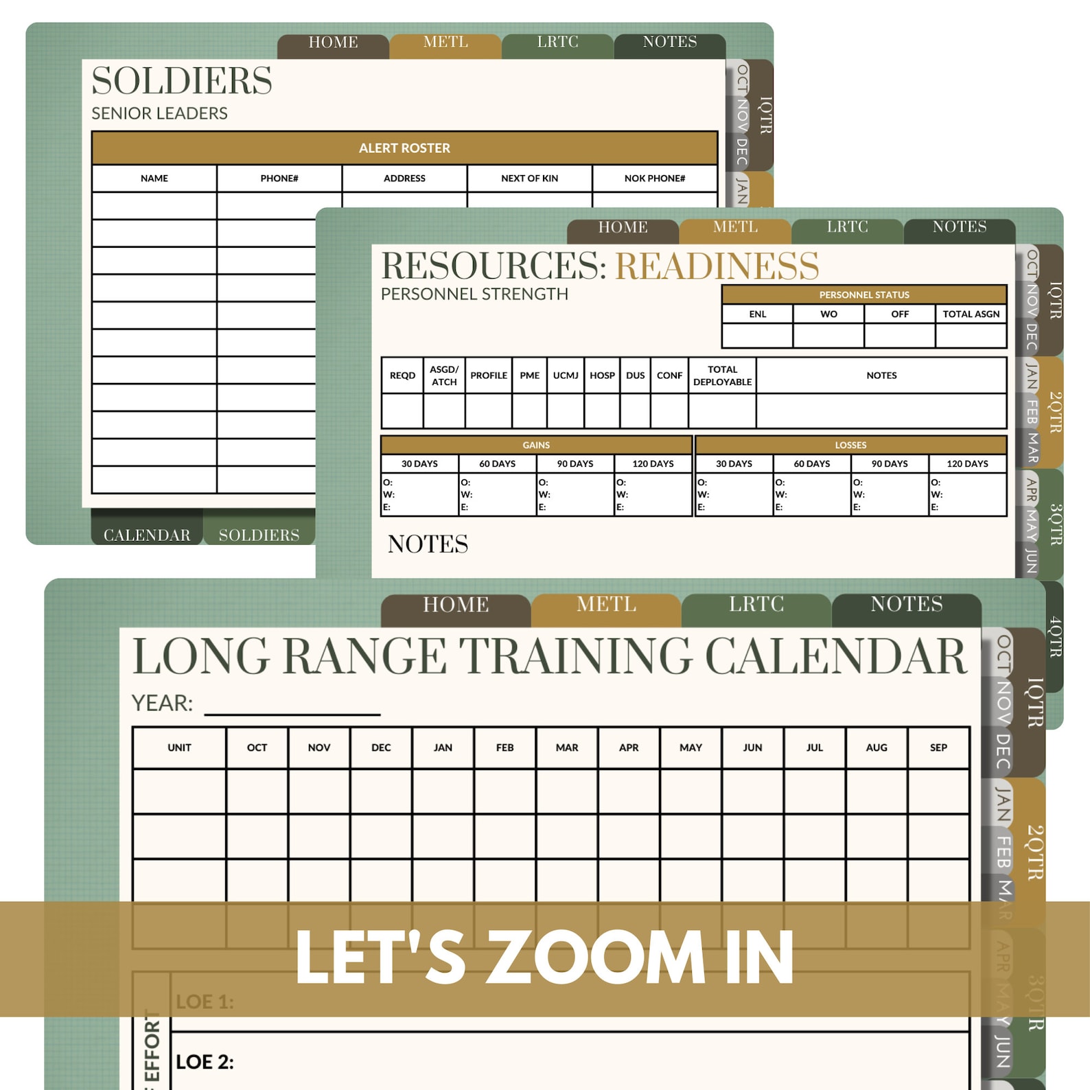 Military Planner, Army Planner, 24-25 Digital Planner, Hyperlinked ...