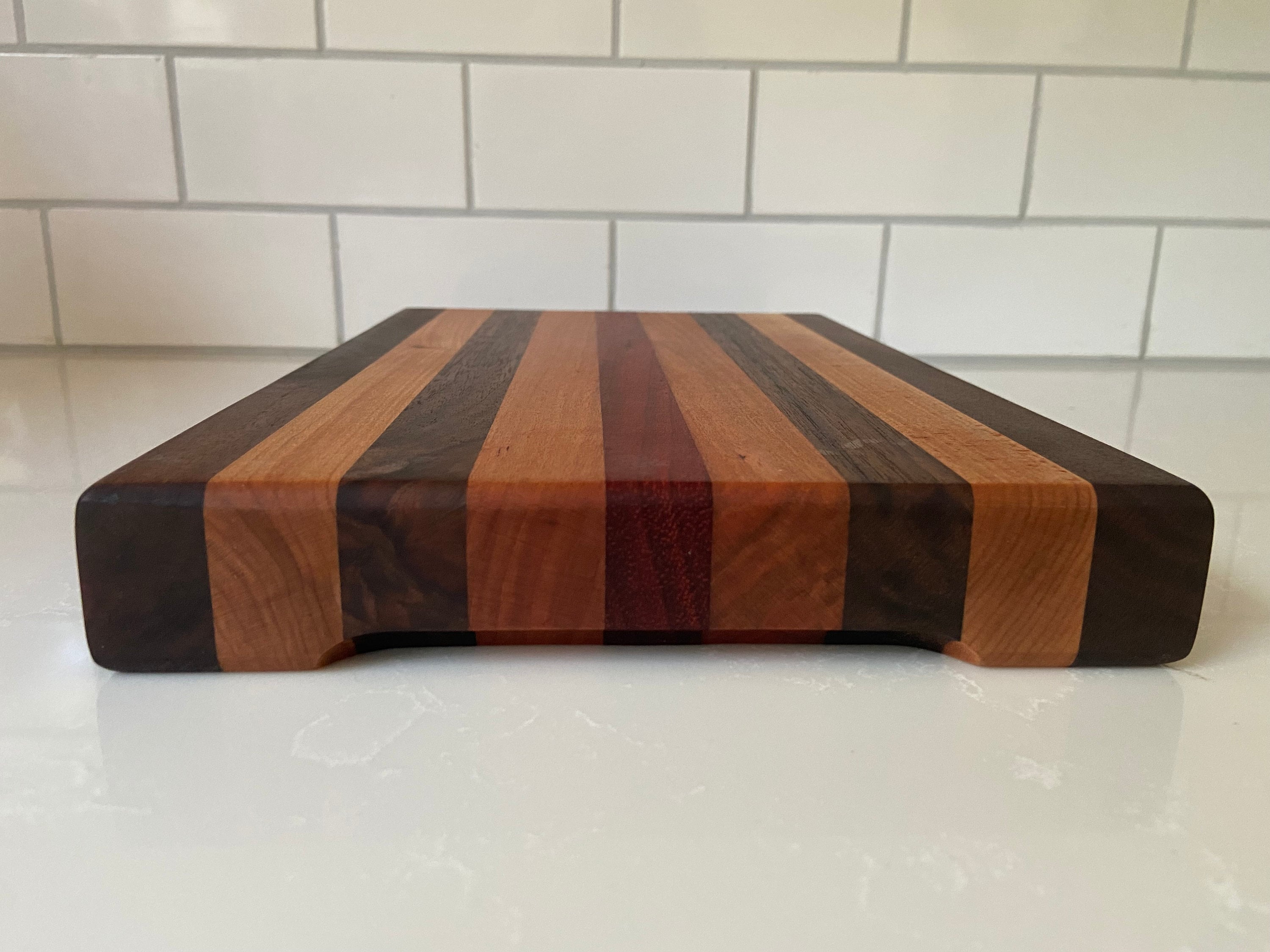 Edge Grain Walnut Cherry Padauk & Maple Cutting Board - Etsy