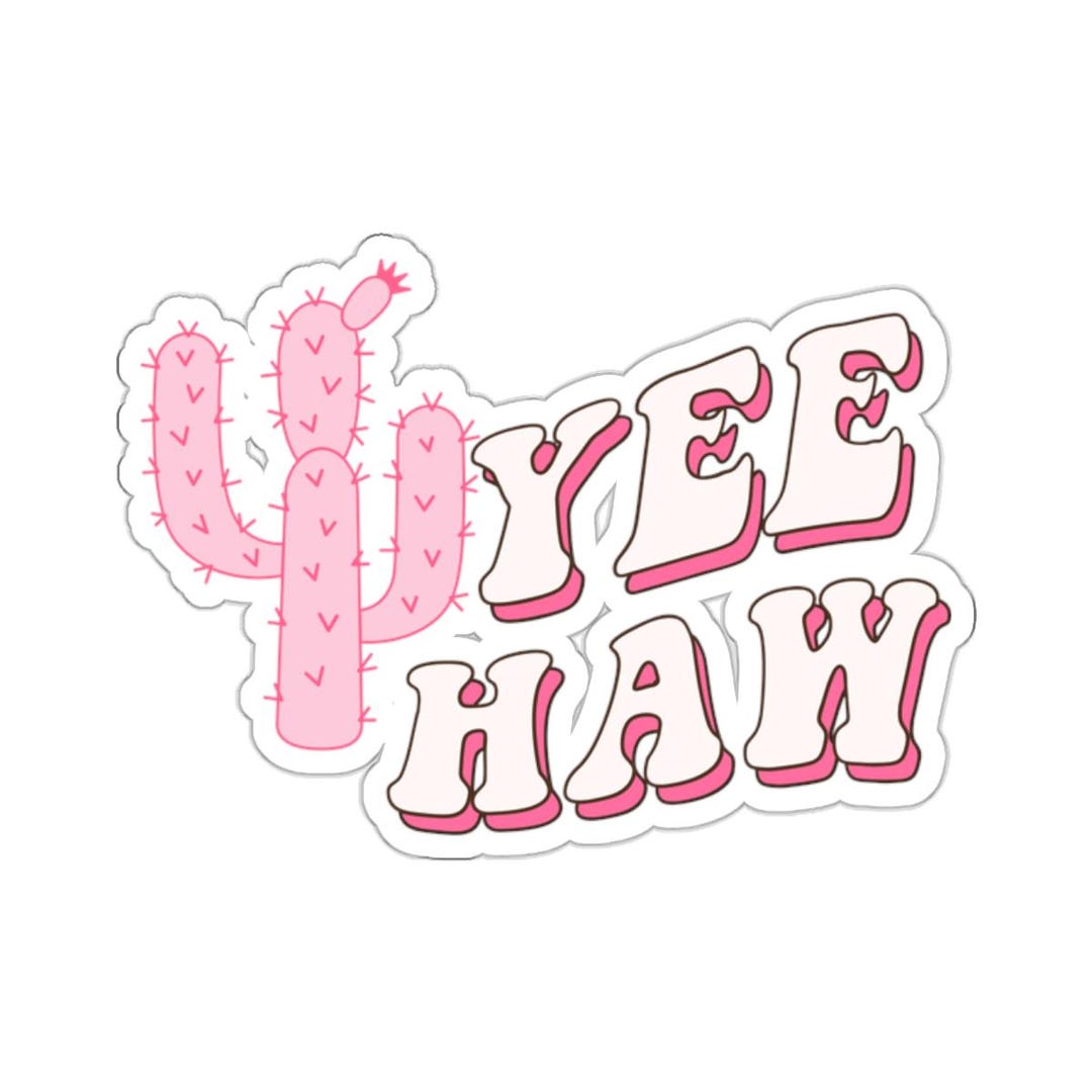 Yee Haw Cactus Stickers, Fun Vinyl Decals, Rustic Western Decor, Cool ...
