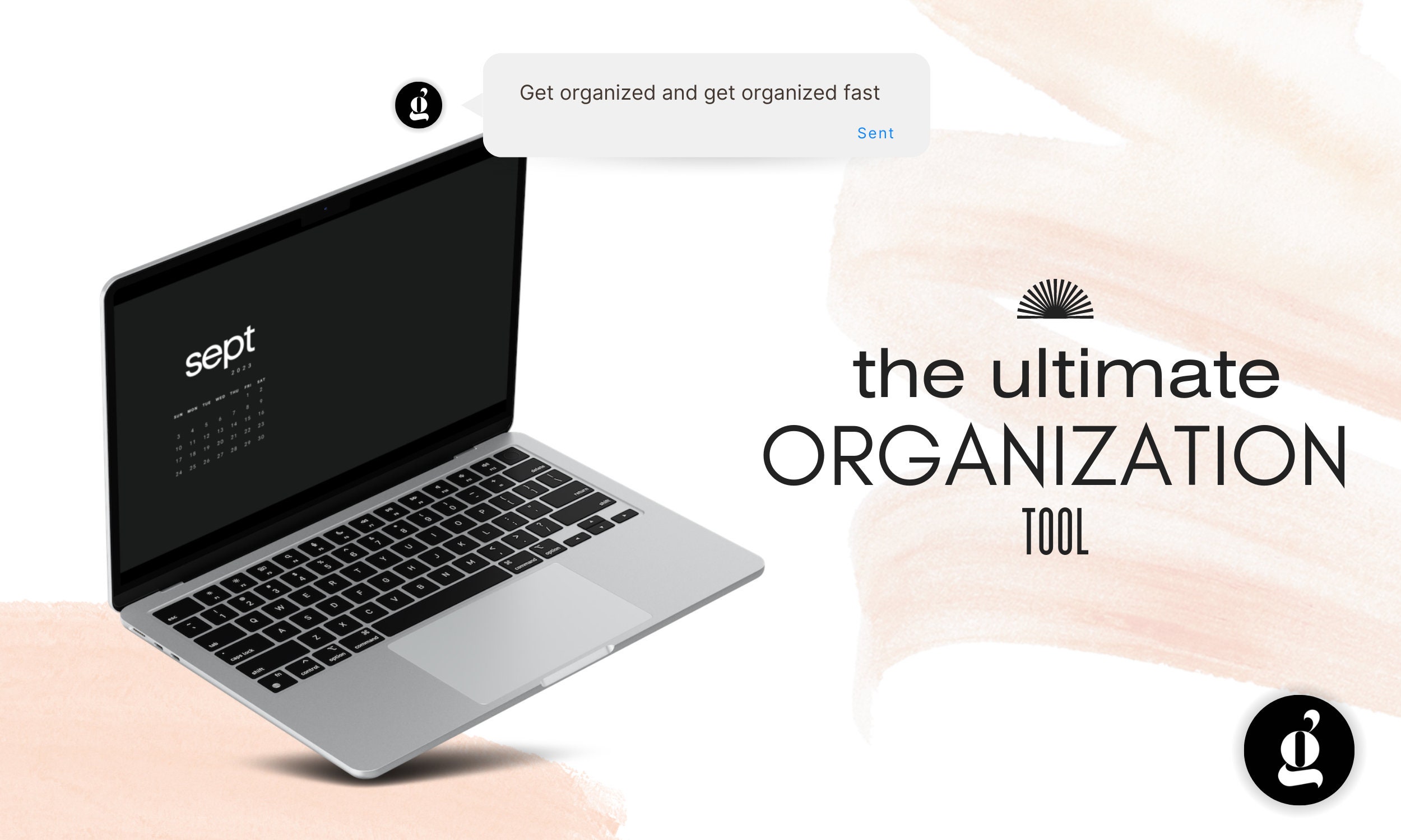 Desktop Organizer Wallpaper, With Calendar + 3 Folder Icons, Laptop ...