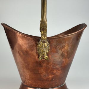 Set of 4 Vintage Copper & Brass Coal Scuttles / Planters / Baskets With ...