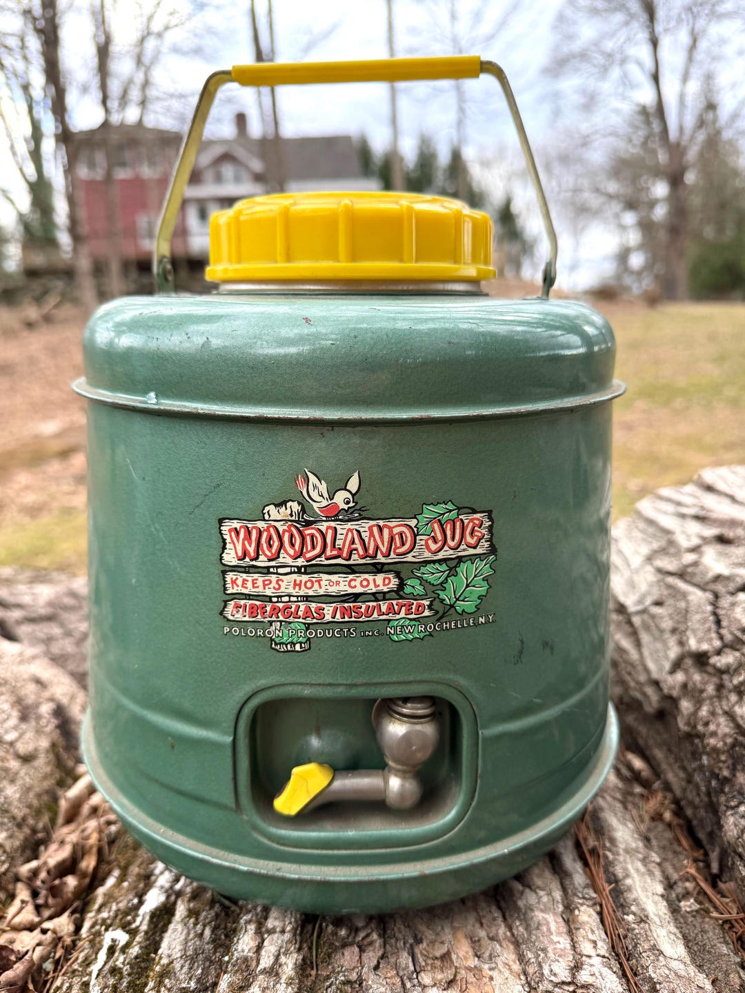 Vintage Mid-century Woodland Jug Thermos / Cooler by Poloron Products ...