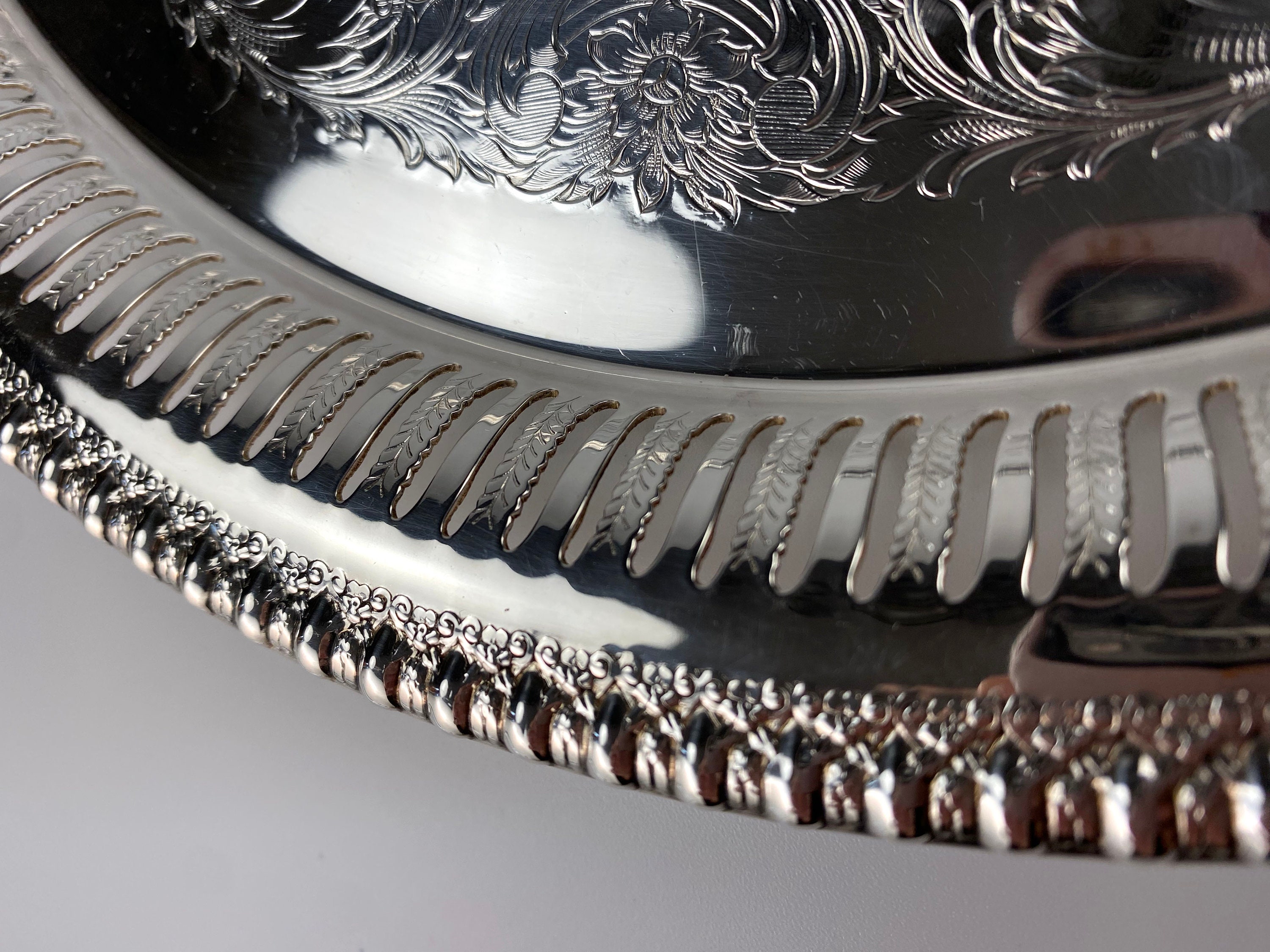 Vintage Silverplate 13 Round Serving Tray by Webster - Etsy