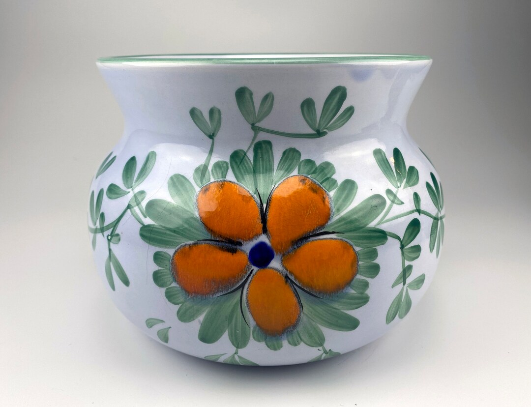 Vintage Japanese Ceramic Hand Painted Planter - Etsy