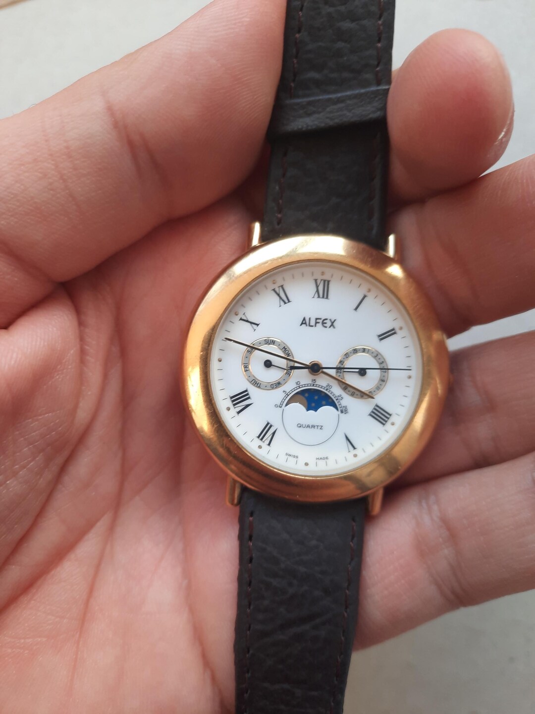 Rare Alfex Moonphase Watch - Etsy