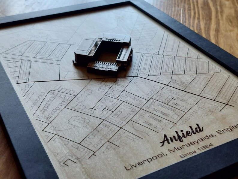 Anfield Stadium Wall Art Liverpool FC Laser Engraved Wood - Etsy Canada