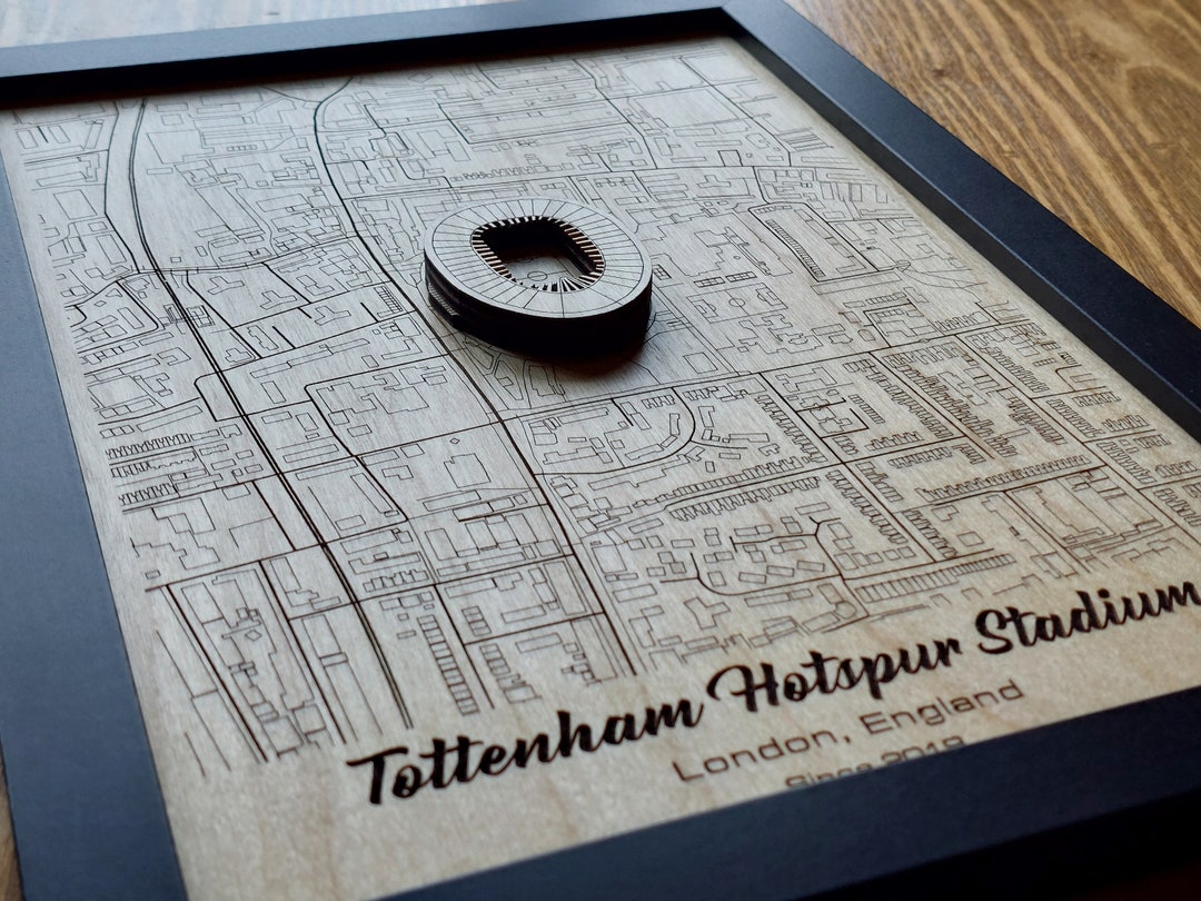 Tottenham Hotspur Stadium Wall Art: Laser Engraved Wood, THFC Gift - Etsy