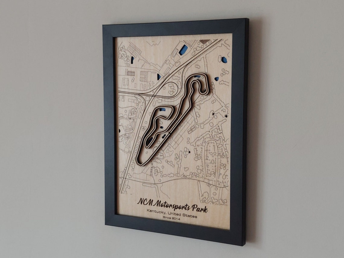 NCM Motorsports Park Wall Art: Laser Engraved Wood, Track Day Gift - Etsy