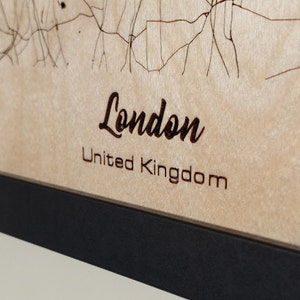 London City Map Wall Art | 3D Multi Layered | Laser Engraved Wood ...