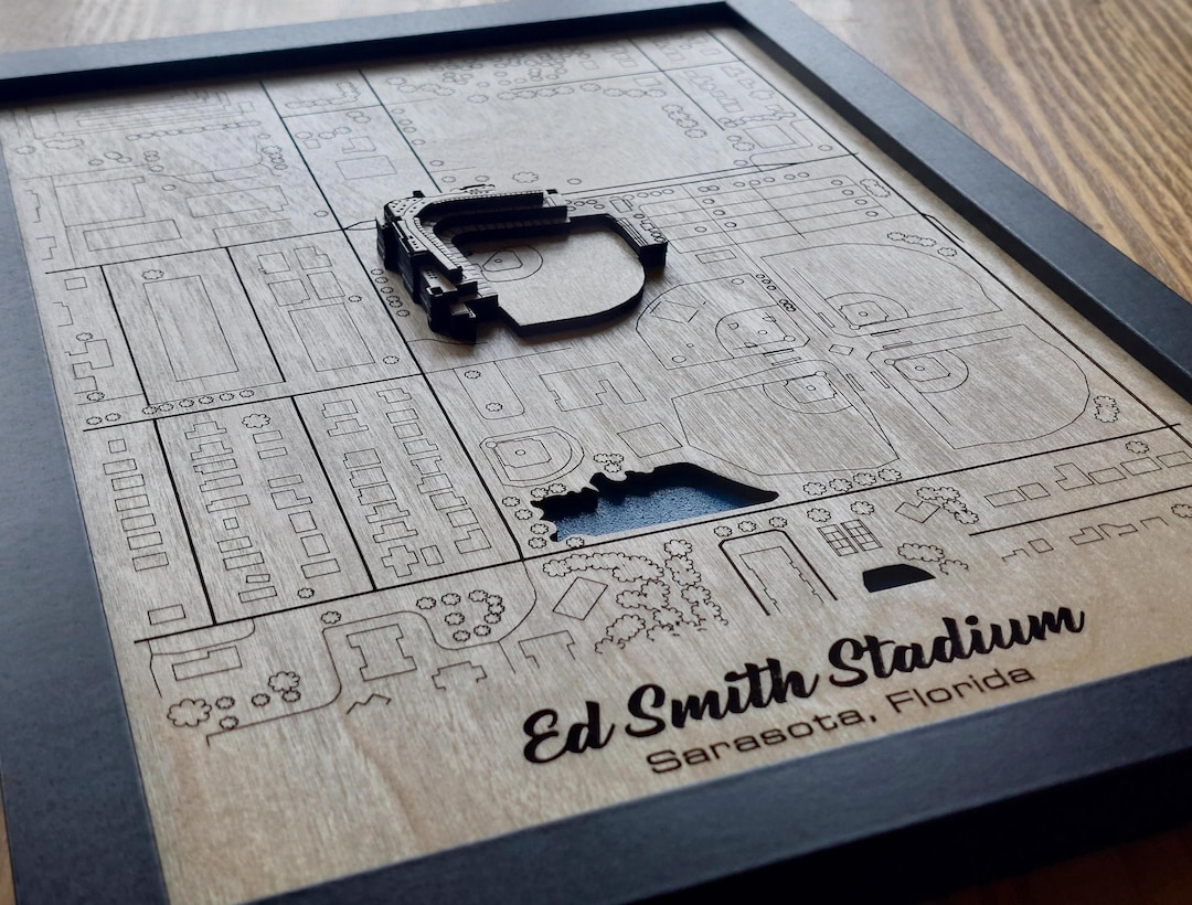 Ed Smith Stadium Wall Art: Laser Engraved Wood, Baltimore Orioles Gift ...